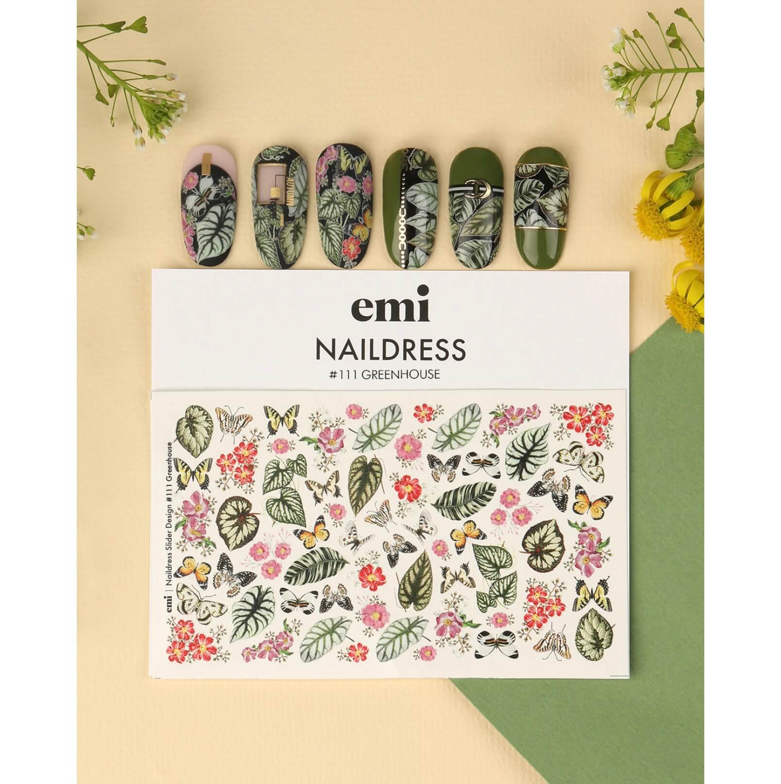 E.Mi Naildress Slider Design #111 Greenhouse ⋆ Mea Via Beauty